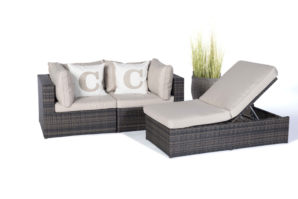 Rattan lounge Santa Cruz brown - high quality garden furniture that ...